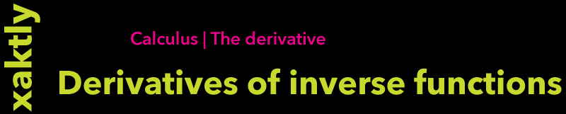 Derivatives of inverse functions