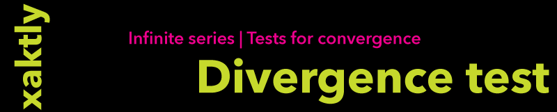 Divergence test