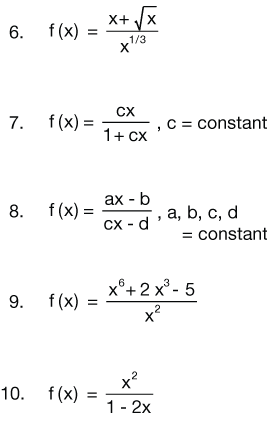 Quotient rule